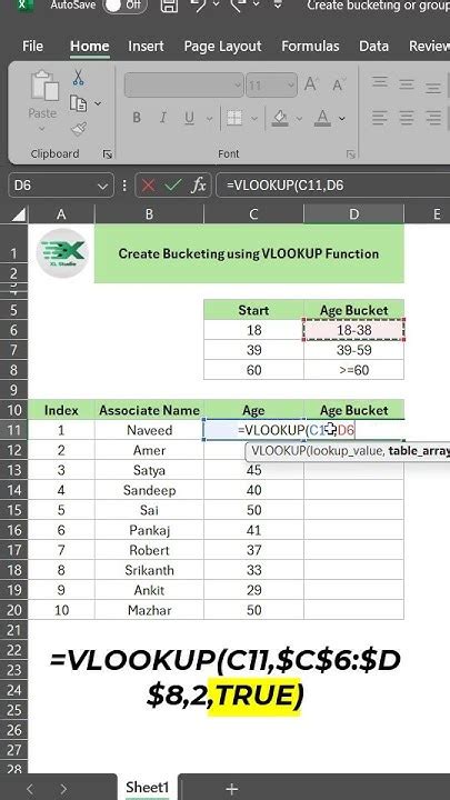 Number Grouping Or Buketing Using Vlookup Function In Excel Exceltips