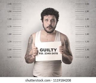 Caught Guilty Man Id Signs On Stock Photo Shutterstock
