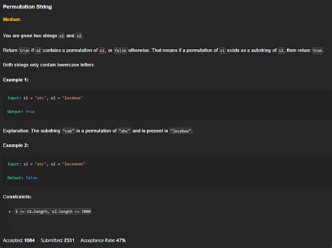 Daily Leetcode Sliding Window Permutation In String By Kimisnotcoding Jun 2024 Medium