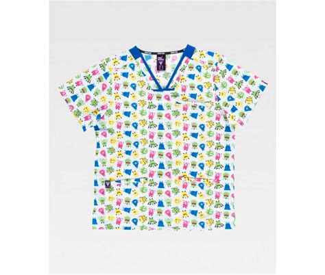 Casaca Sanitaria Dibujos Manga Corta Uniformes Originales Antimanchas