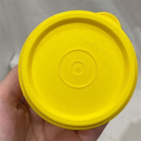 Tupperware 4 Round Snack Cup Storage Containers Blue Green Yellow And