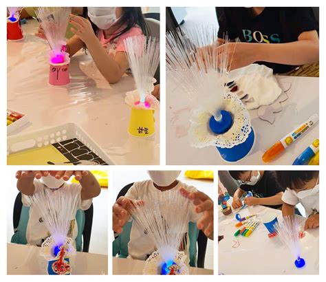 Led 공작새 만들기 Led 광섬유 램프 포함 차이의 놀이