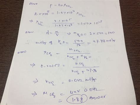 28 Henrys Law Constant Mathrm{co} {2} In Water Is 1 67 Times 10 {8