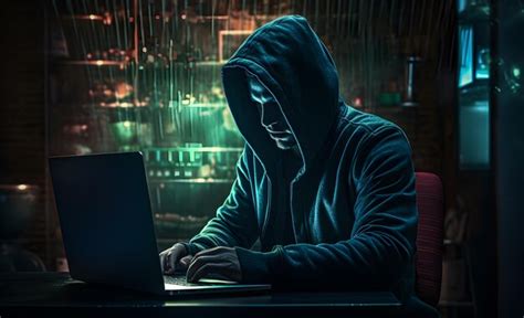 Premium Ai Image Hacker Typing On A Computer Concept Of Cybercrime Cyberattack Dark Web