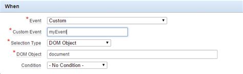 Javascript Custom Event Dynamic Action Based On Document Jquery