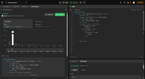 Leetcode Problem Of The Day Count Subarrays At Least K Times Areeff