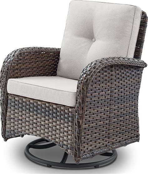 Belord Patio Furniture Swivel Glider Pe Wicker Chairs