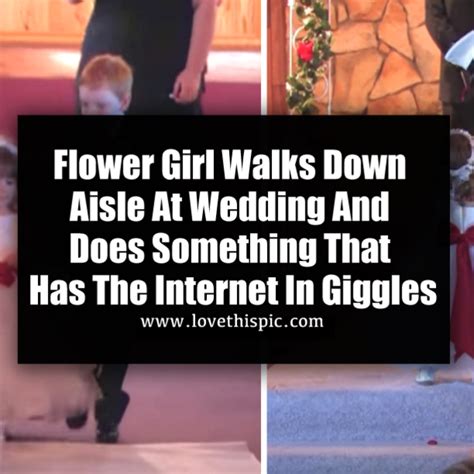 Flower Girl Walks Down Aisle At Wedding And Does Something That Has The