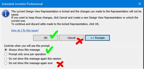 inventor does not save and no message appears