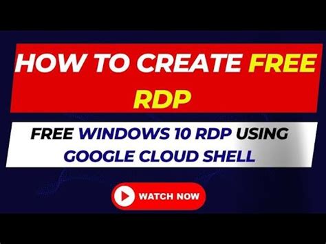 How To Create RDP Using Google Cloud Shell YouTube