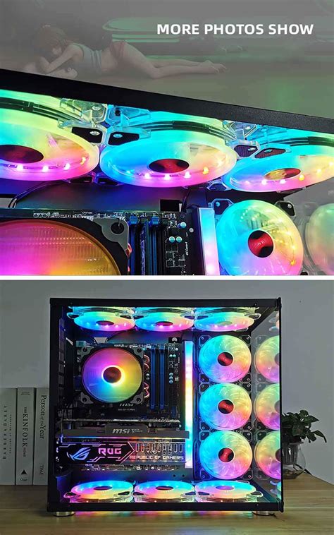 Buy Pack RGB Case Fans Mm Silent Computer Cooling PC Case Fan Addressable RGB Color