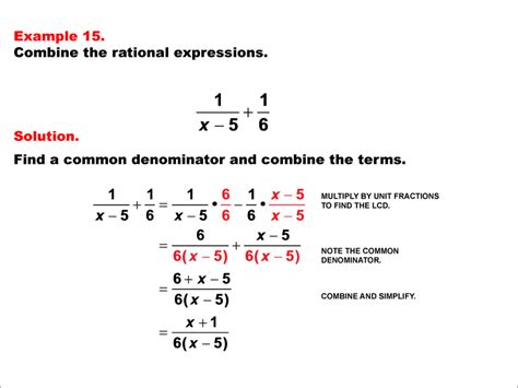 Math Example Rational Concepts Rational Expressions Example 15