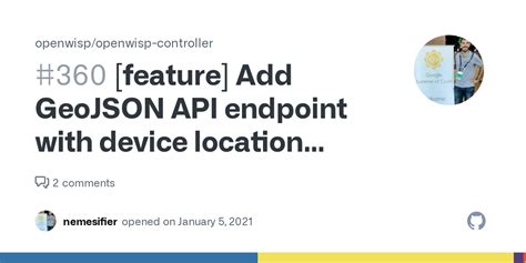 Feature Add Geojson Api Endpoint With Device Location Data · Issue
