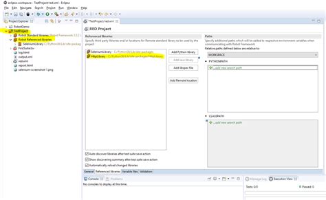 Python 3x How To Add Library From Robotframework To Redxml On