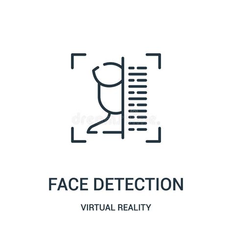Face Scan Icon Vector From Security Collection Thin Line Face Scan Outline Icon Vector