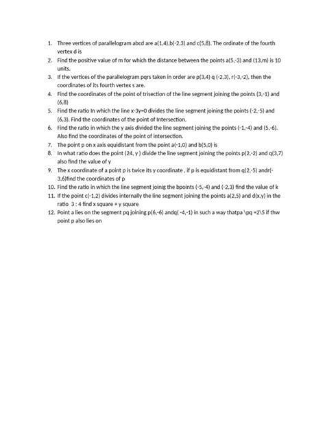 Three Vertices Of Parallelogram Abcd Are A Pdf