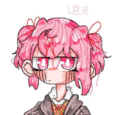 Natsuki Pixel Art Doki Doki Literature Club Amino