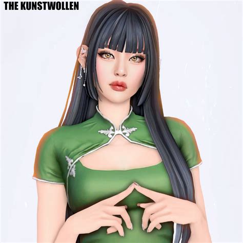 Tsuki Hair Set The Sims 4 Create A Sim CurseForge