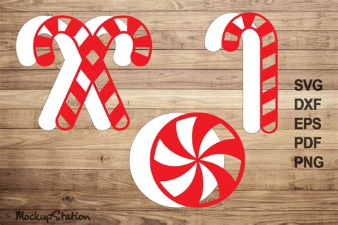 Candy Cane Svg Lollipop Svg For Cricut Gráfico Por Mockup Station
