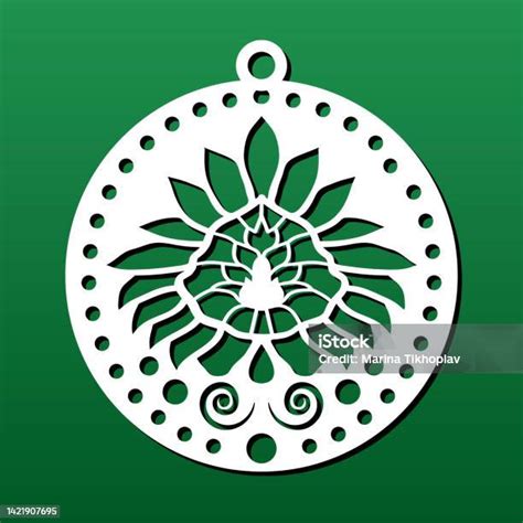 레이저 컷 만다라 코스터 펜던트 브렐로크 Cnc 컷 템플릿 종이 아트 나무 금속 비닐 조각 스텐실 아시아 중국 또는 인도 꽃 가정 장식 벡터 일러스트 레이 션 레이저에 대한