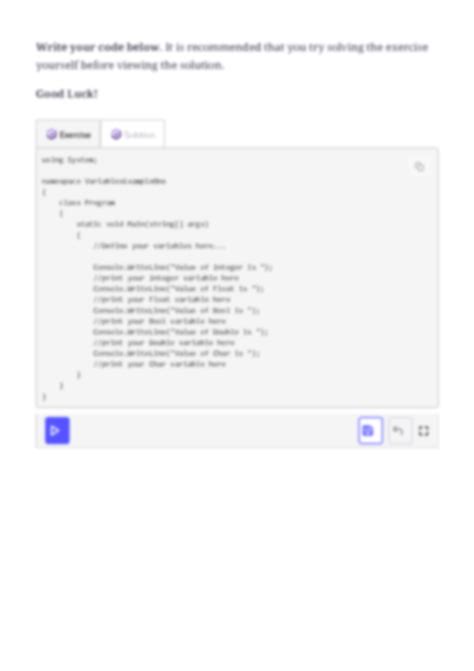 Solution 9 Exercise Declaration And Initialization Of Data Types Studypool