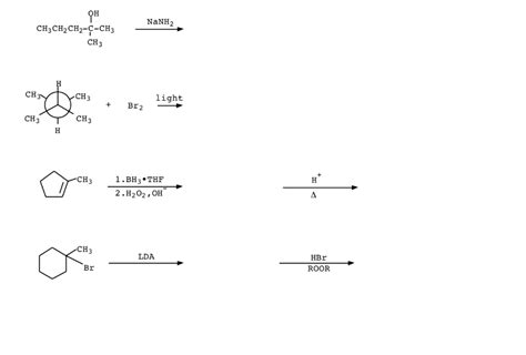 Solved Nanh2 Ch3ch2ch2 C Ch3 Ch3 Light Ch3 Ch Br2 Ch3 Ch3