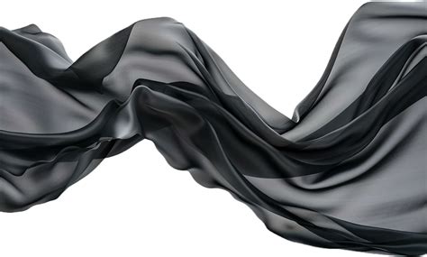 Flowing Black Silk Fabric Abstract Art 47815642 Png