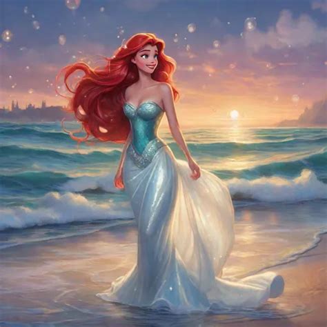 Vivid Detailed Disney Art Style Full Body Ariel