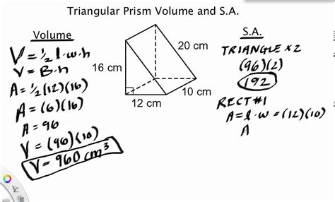 Triangular Prism Surface Area Questions