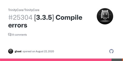 335 Compile Errors · Issue 25304 · Trinitycoretrinitycore · Github