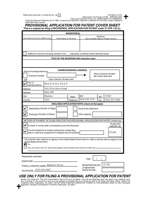 Provisional Patent Template Uspto At Sienna Deeming Blog