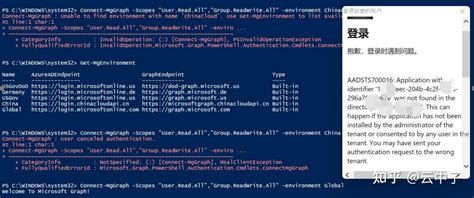 【azure 环境】使用microsoft Graph Ps Sdk 登录到中国区azure， 命令connect Mggraph Environment China Xxxxxxx 遇见