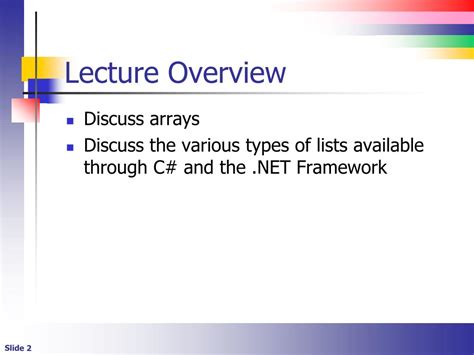 Ppt Working With C Arrays And Net Lists Powerpoint Presentation Free Download Id1637322