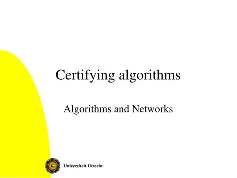 ppt certifying algorithms powerpoint presentation free download id 2824974