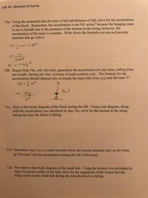 Solved Lab Moment Of Inertia Inertia Of A Disk First Chegg