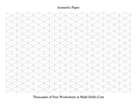 Isometric Grid Large Landscape Graph Paper