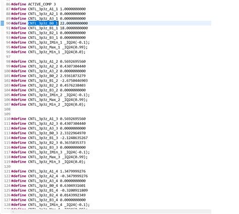 ccs tms320f28379d what is the meaning of values in base setting file