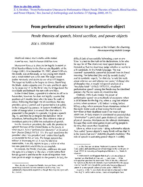 Pdf From Performative Utterance To Performative Object Pende Theories
