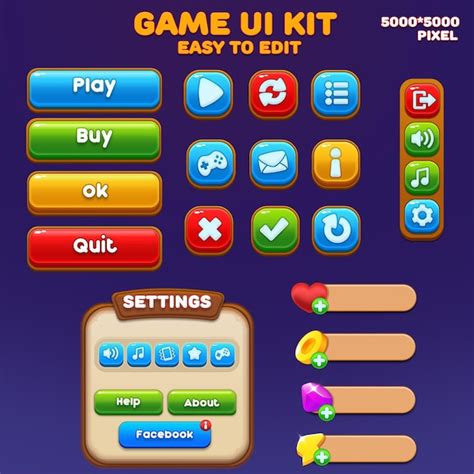 Casual Style Game Ui Psd High Quality Free Psd Templates For Download