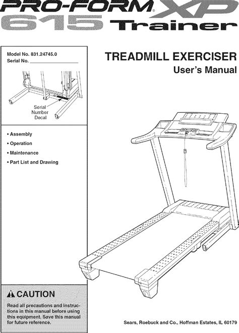 Proform 831247450 User Manual Pro Form Xp 615 Trainer Manuals And Guides L0802596