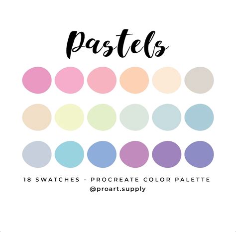 Pastel Color Code Table