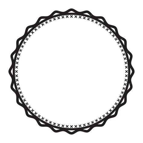 Premium Vector Simple And Versatile Round Sticker Border Element Vector Clipart Design