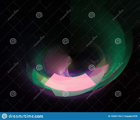 Abstract Digital Decorative Fractal Style Flow Soft Magic Template