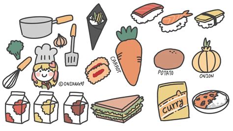 굿노트5스티커무료마감 굿노트2020 다이어리 꾸미기 다꾸 아이패드 프로크리에이트 손그림 일러스트 요리 아이콘 그림그리기
