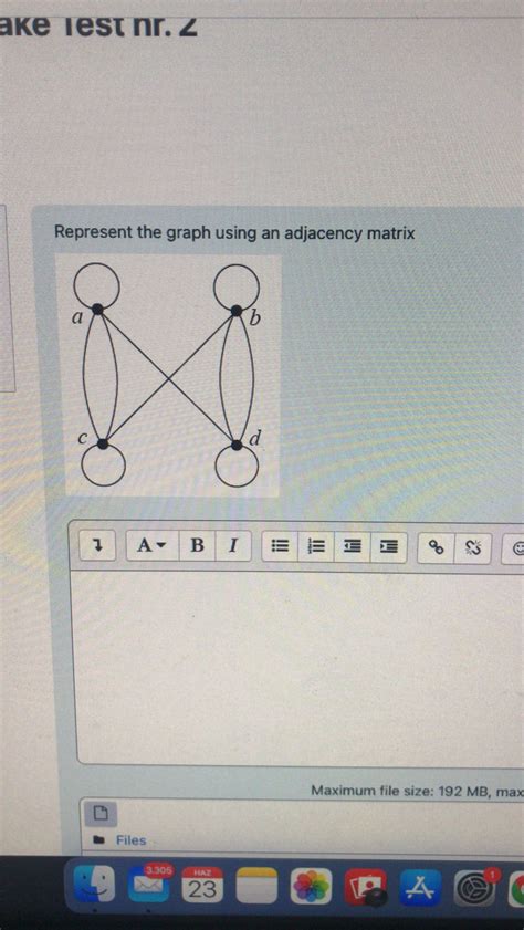 solved represent the graph using an adjacency matrix