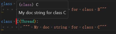 Python Why Does VSCode Show The Inherited Class Doc String When There Is A Doc String Defined