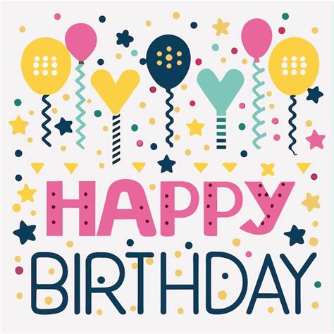 생일 축하 카드 터 일러스트레이션 프리미엄 벡터