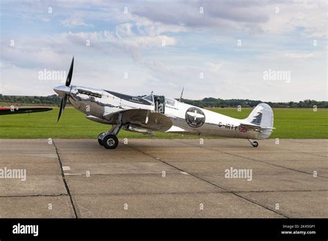 Supermarine Spitfire Mk Ix Known As The Silver Spitfire A Vintage World War 2 Plane Seen
