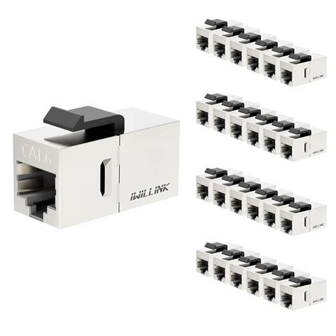 Iwillink Cat6 Coupler Rj45 Cat6 Shielded Coupler 25 Pack Ethernet Coupler Female To Female