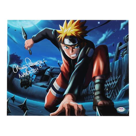 Maile Flanagan Signed Naruto 11x14 Photo Inscribed Naruto Psa